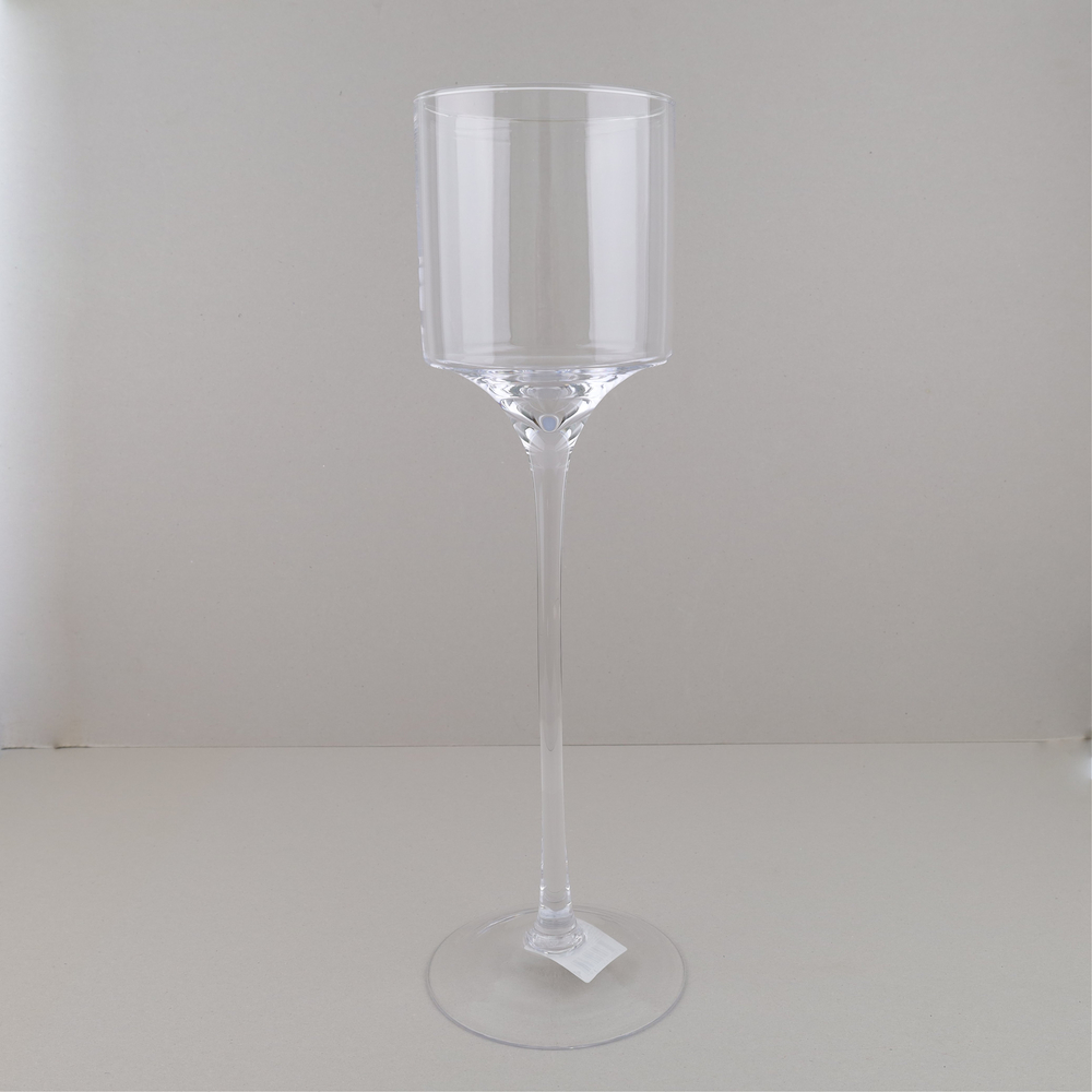 Staklo čaša cilindar na nogu h55d15cm - Dobar partner