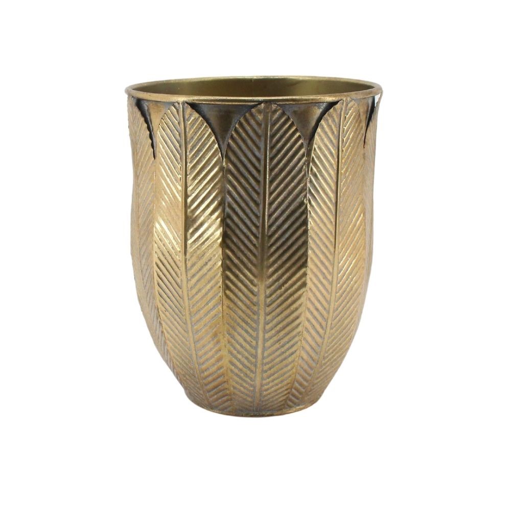 Posuda metalna 25x25x32cm zlatna - Dobar partner