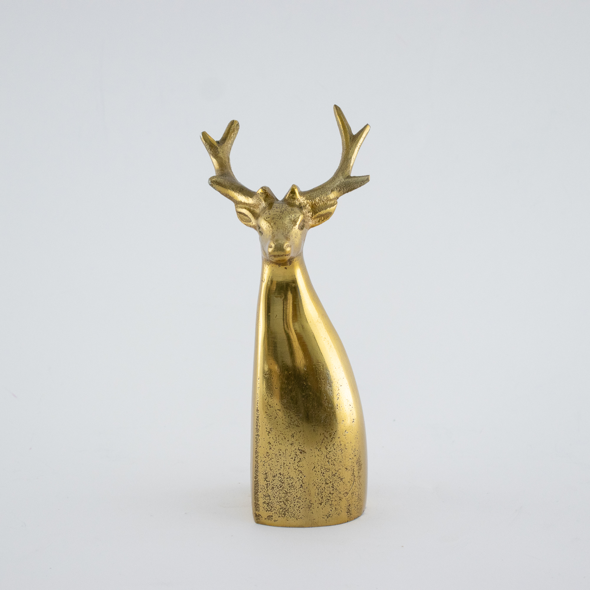 Dekoracija metalna jelen 6x5,5cm h19cm zlatna - Dobar partner