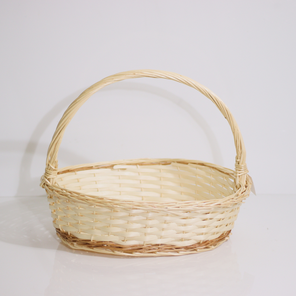Košara oval 44x36x13/h35cm bijeljena - Dobar partner